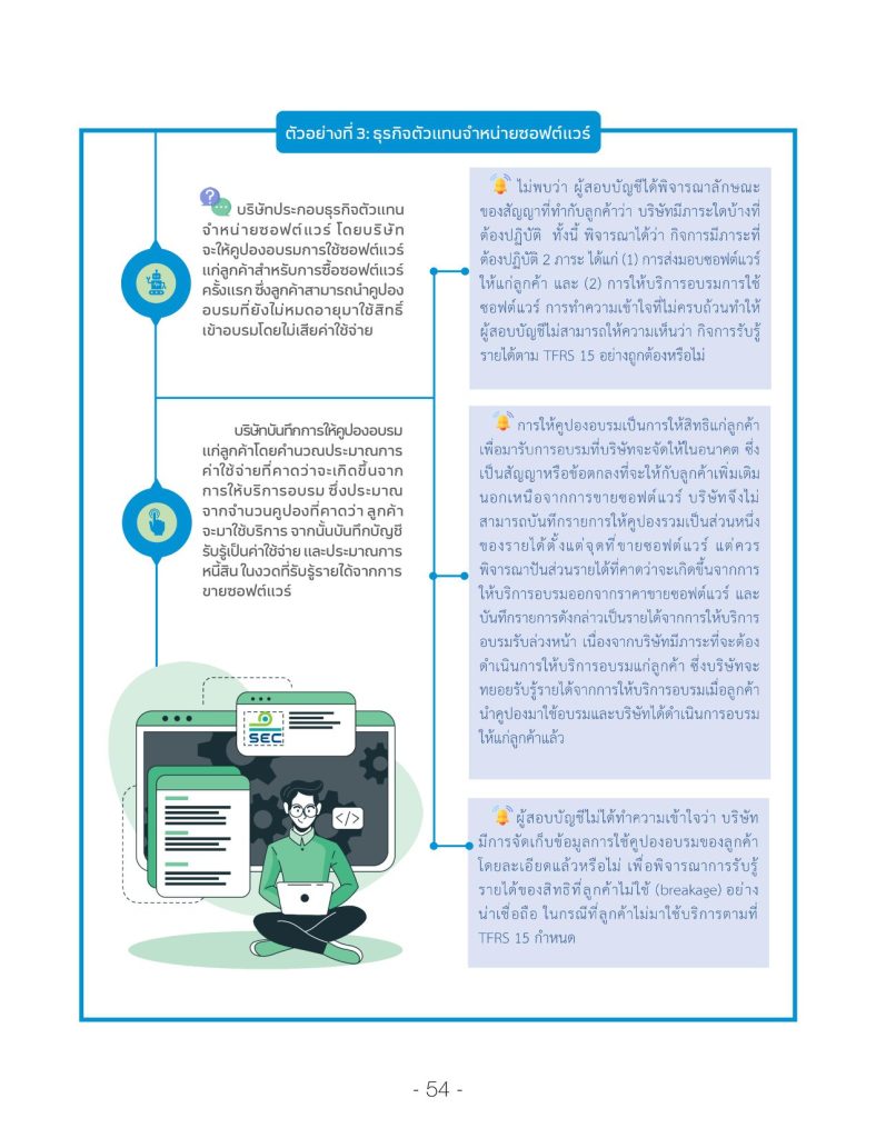 การรับรู้รายได้ตาม TFRS 15 : ประเด็นที่ ก.ล.ต. พบจากการตรวจทานกระดาษทำ ...
